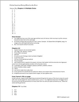 Book: Blood on the River Part 1 (upper elem/middle/high) | Abcteach