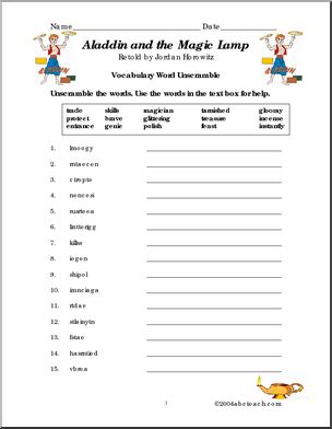 Aladdin (elementary) Book I abcteach.com