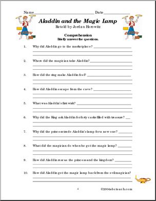 Aladdin (elementary) Book I abcteach.com