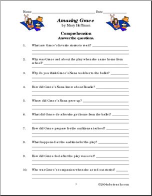 Amazing Grace (primary/ elementary) Book I abcteach.com