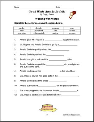 Good Work, Amelia Bedelia (primary/elem) Book I abcteach.com