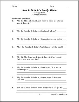 Amelia Bedelia's Family Album (primary/elem) Book I abcteach.com