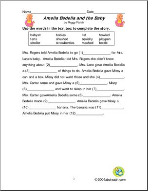 Amelia Bedelia Helps Out (primary/elem) Book I abcteach.com