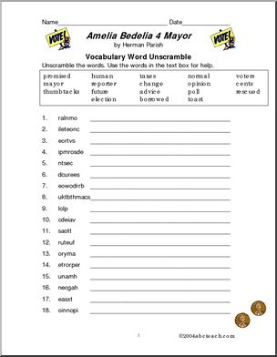 Amelia Bedelia *4* Mayor (primary/elem) Book – Abcteach