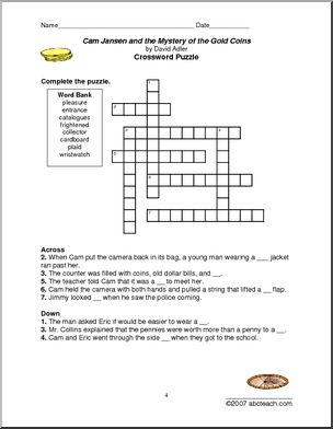 Cam Jansen and the Mystery of the Gold Coins (upper elem)' Book I ...