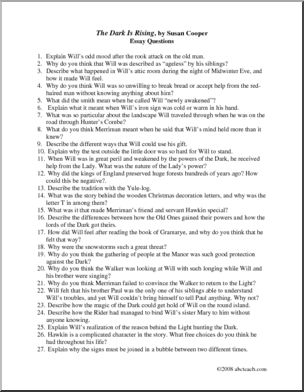 The Dark Is Rising (middle) Book I abcteach.com