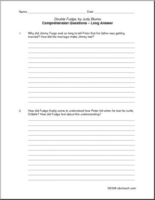 Book: Double Fudge (elem/upper elem) | Abcteach