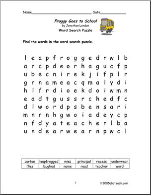 Froggy Goes to School (primary) Book I abcteach.com