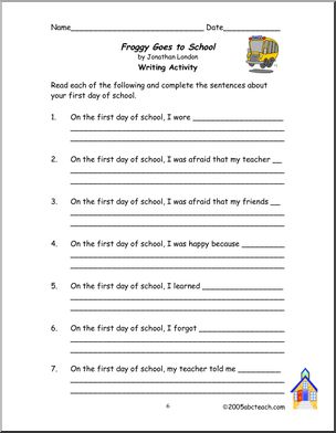 Froggy Goes to School (primary) Book I abcteach.com