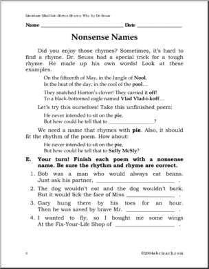 Dr. Seuss' Horton Hears a Who (primary/elem) Book I abcteach.com