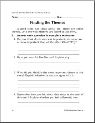 Dr. Seuss' Horton Hears a Who (primary/elem) Book I abcteach.com