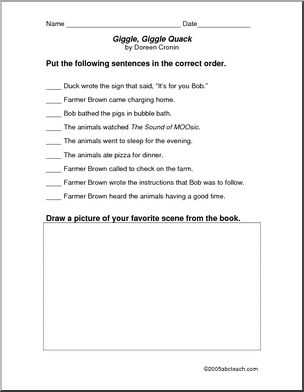 Book: Giggle, Giggle, Quack (primary) | Abcteach