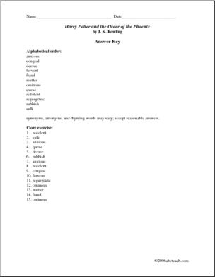 Book: Harry Potter 5, The Order of the Phoenix (upper elem/middle ...