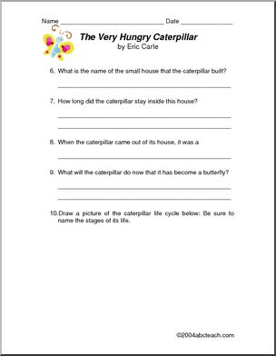 Book: The Very Hungry Caterpillar (primary) | Abcteach