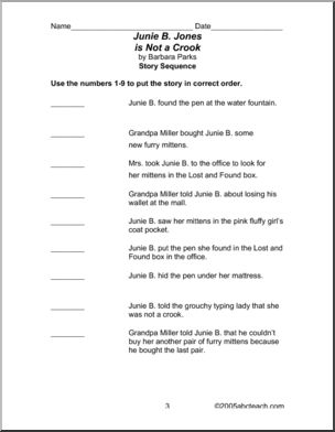 Book: Junie B. Jones is Not a Crook (primary) | Abcteach