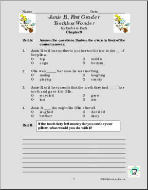 Junie B. , Toothless Wonder (primary) Book I abcteach.com