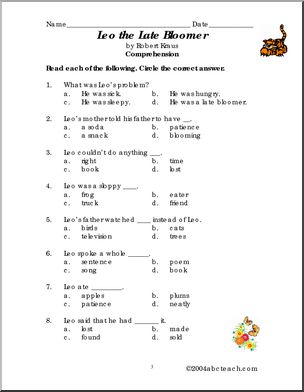 Leo the Late Bloomer Book I abcteach.com