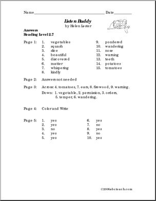 Listen Buddy (elementary) Book – Abcteach