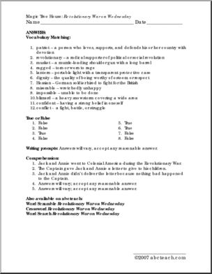 Revolutionary War on Wednesday (primary) Book I abcteach.com