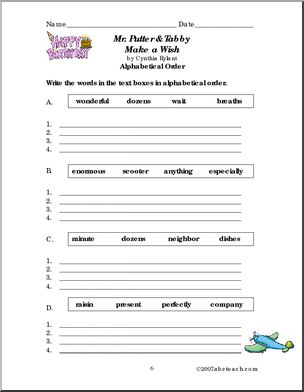 Book: Mr. Putter and Tabby Make a Wish (primary/elem) – Abcteach