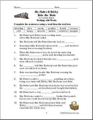 Book: Mr. Putter and Tabby Take the Train (primary/elem) – Abcteach