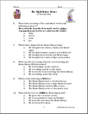 The Night Before Easter (primary) Book I abcteach.com