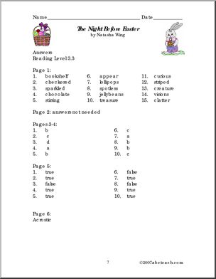 The Night Before Easter (primary) Book I abcteach.com