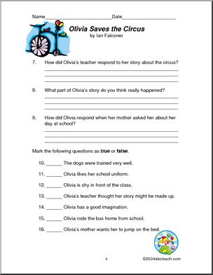 Olivia Saves the Circus (primary) Book – Abcteach