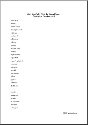 Over Sea, Under Stone (upper elem/middle) Book – Abcteach