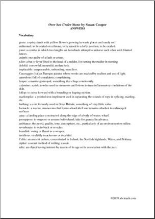 Over Sea, Under Stone (upper elem/middle) Book – Abcteach