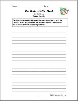 The Butter Battle Book (primary/elem) Book I abcteach.com