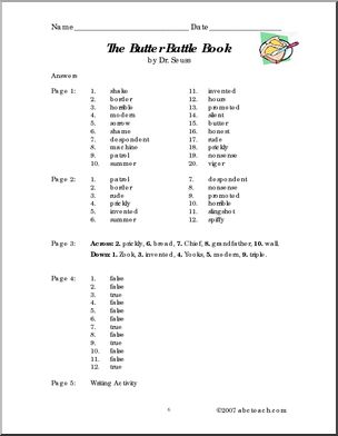 The Butter Battle Book (primary/elem) Book I abcteach.com