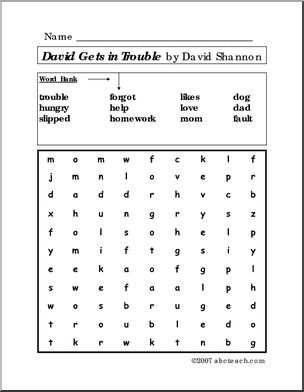 Book: David Gets in Trouble (preschool/primary) | Abcteach