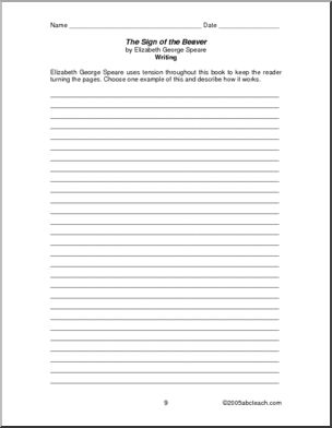 Sign Of The Beaver Worksheets