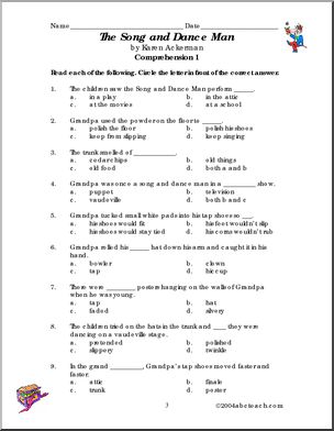 Book: The Song and Dance Man (upper elementary) – Abcteach