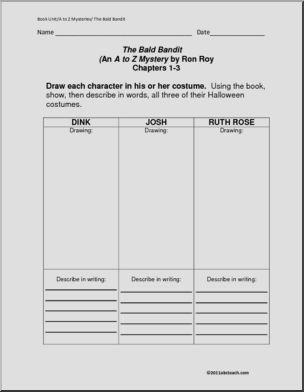 A-Z Mystery; The Bald Bandit (elem/upper elem) Book I abcteach.com