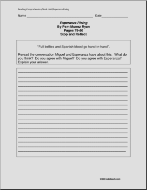 Book Units - Esperanza Rising - Pam Munoz Ryan Reading Units