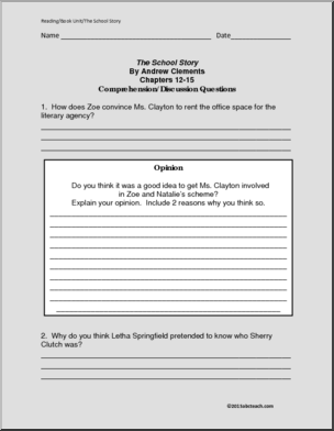 The School Story - Book Units for Kids - Reading and ELA - Books