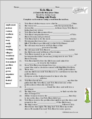 Yeh-Shen (upper elementary) Book I abcteach.com