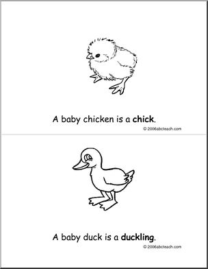Booklet: Baby Farm Animals (pre-K/primary) – Abcteach