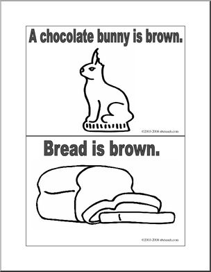 Coloring Pages: Brown Things (Booklet) -b/w | Abcteach