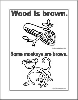Coloring Pages: Brown Things (Booklet) -b/w | Abcteach