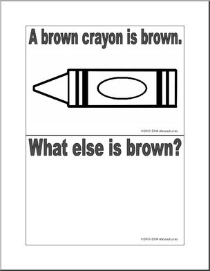 Coloring Pages: Brown Things (Booklet) -b/w | Abcteach