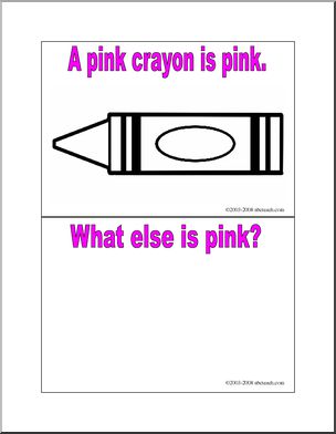 Coloring Pages: Pink Things (Booklet) | Abcteach