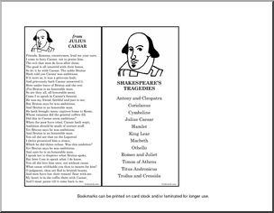 Bookmarks: Shakespeare's Tragedies - monologues (middle/high school ...