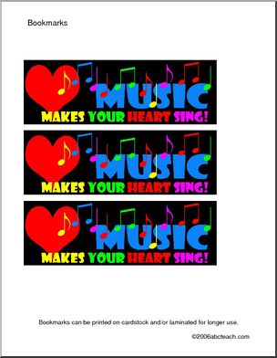 Bookmark: Music – Abcteach
