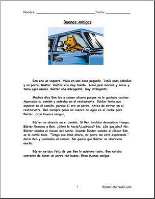Spanish: ComprensiÃ›n de lectura – “Buenos Amigos” (elementaria ...