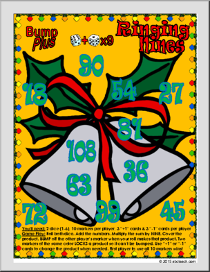 Christmas Bump Game - Bump Dice Math Game - Christmas themed Math Games