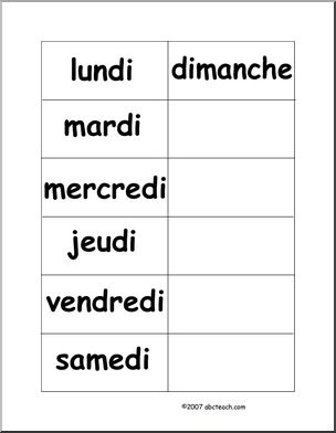 French: Calendrier en piÃ‹ces dÃˆtachÃˆes--mars | Abcteach