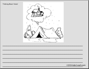 Camp (primary) Color and Write I abcteach.com